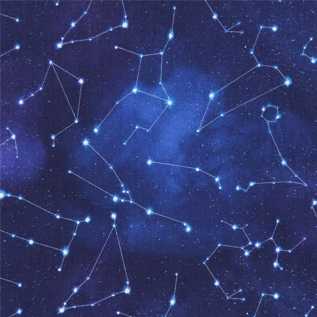 dark blue constellation fabric by Elizabeth's Studio Fabric by ...