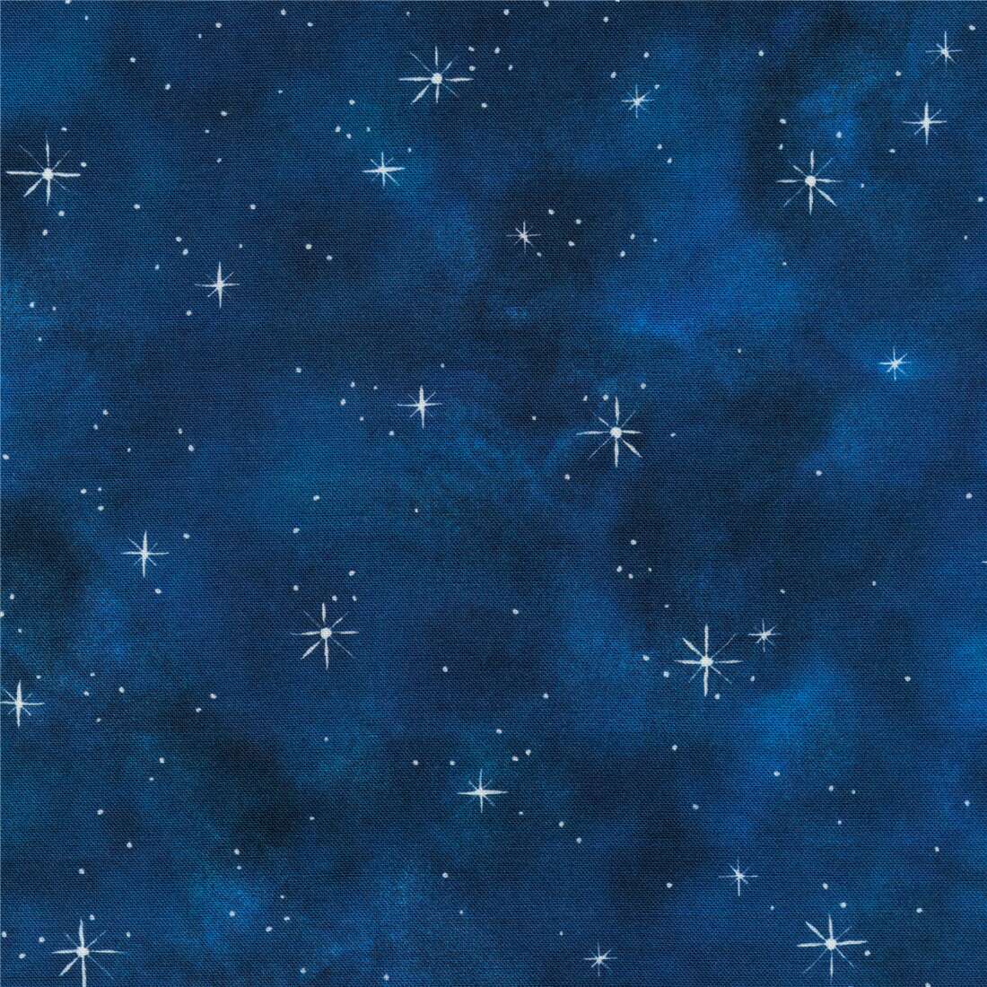 dark blue star and outer space fabric by Robert Kaufman Fabric by ...