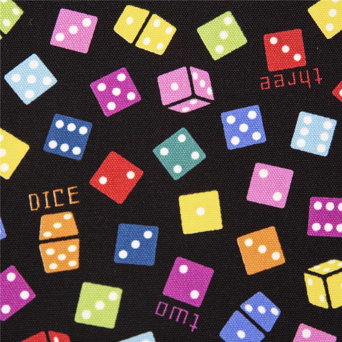 Colourful Tumbling Dice Fabric by Kokka - modes4u