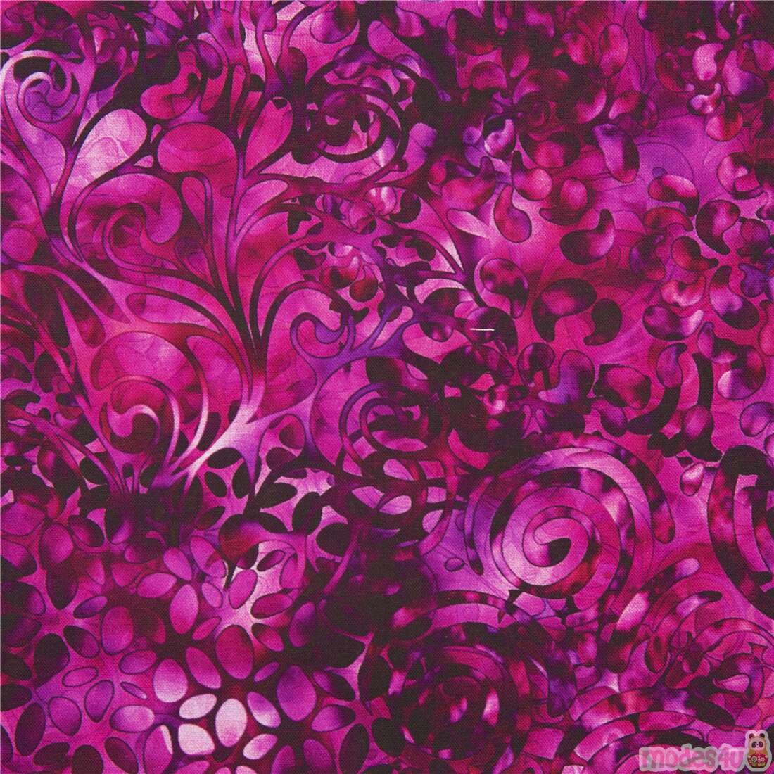 extra wide fabric Quilting Treasures batik style vibrant violet ombre ...