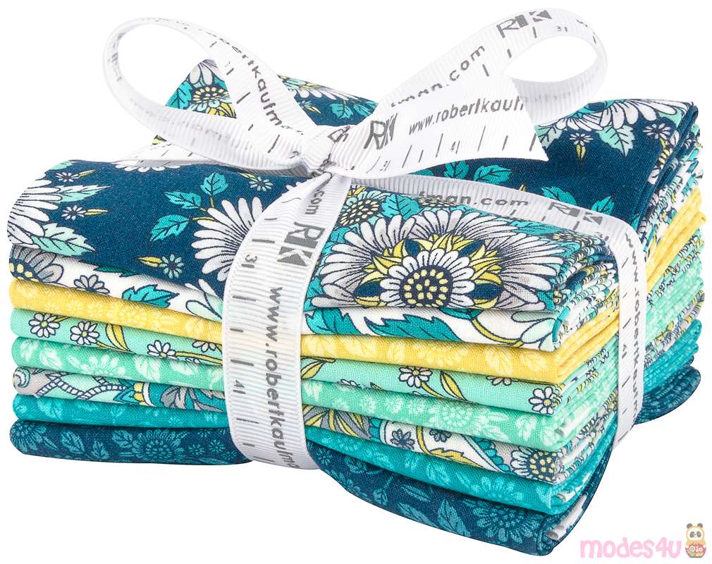 flower Fat Quarter bundle with fabric by Robert Kaufman - modes4u