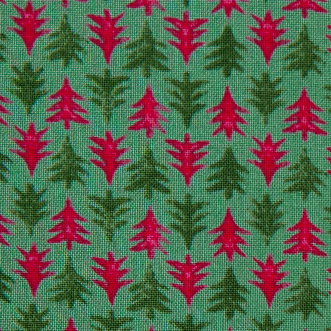 Tiny Trees Red and Green Fabric by Liberty Fabrics - modes4u