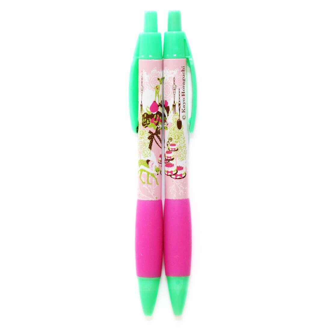 green light pink deer spoon fork ballpoint pen - modeS4u