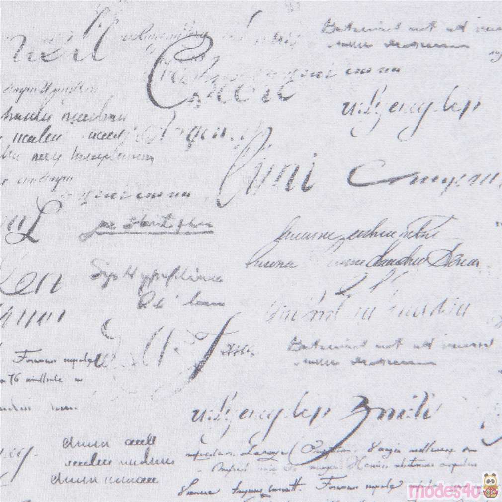 grey Robert Kaufman writing text word fabric Botanical Beauty 2 Fabric ...