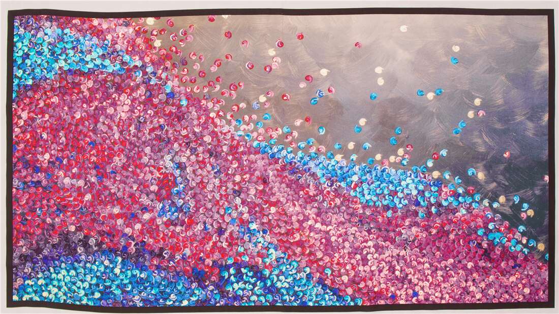 Painterly Swirls Tumbling Confetti Fabric by Quilting Treasures - modes4u