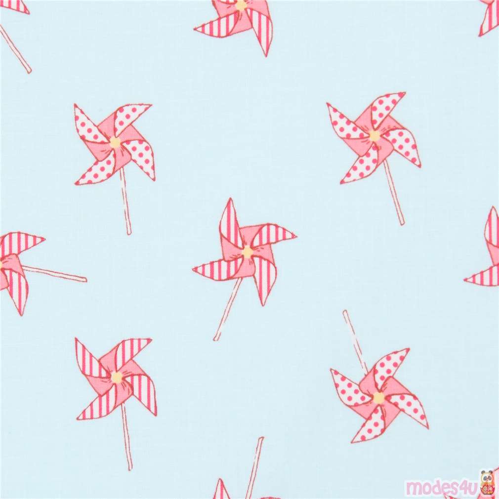 light blue Michael Miller fabric Pinwheels Fabric by Michael Miller ...
