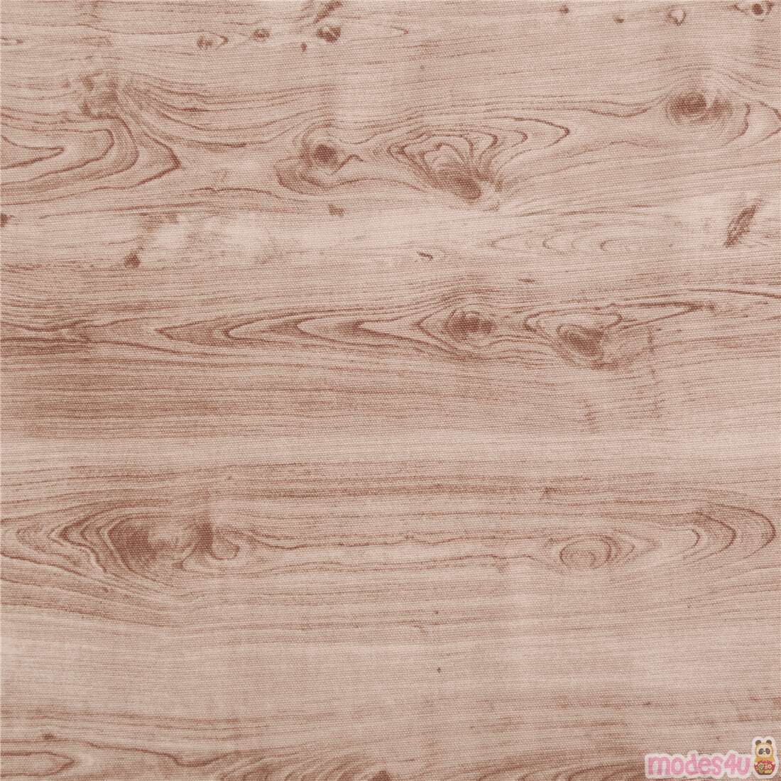 light brown taupe wood grain bark print Japanese cotton oxford canvas ...