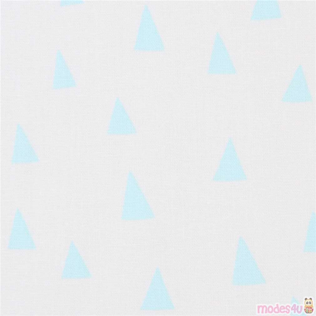 light cream Robert Kaufman blue triangle fabric Penned Pals Fabric by ...
