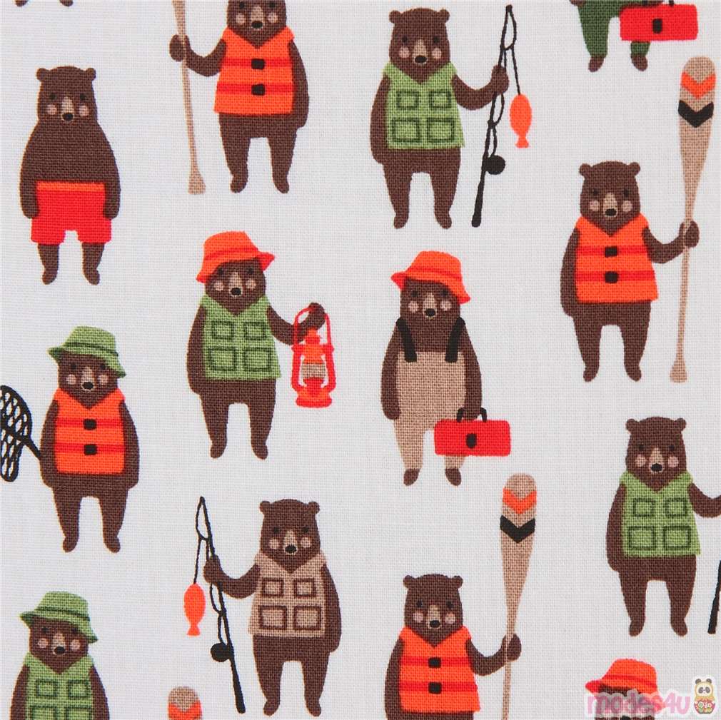 light grey bear fabric by Robert Kaufman Fabric by Robert Kaufman - modes4u