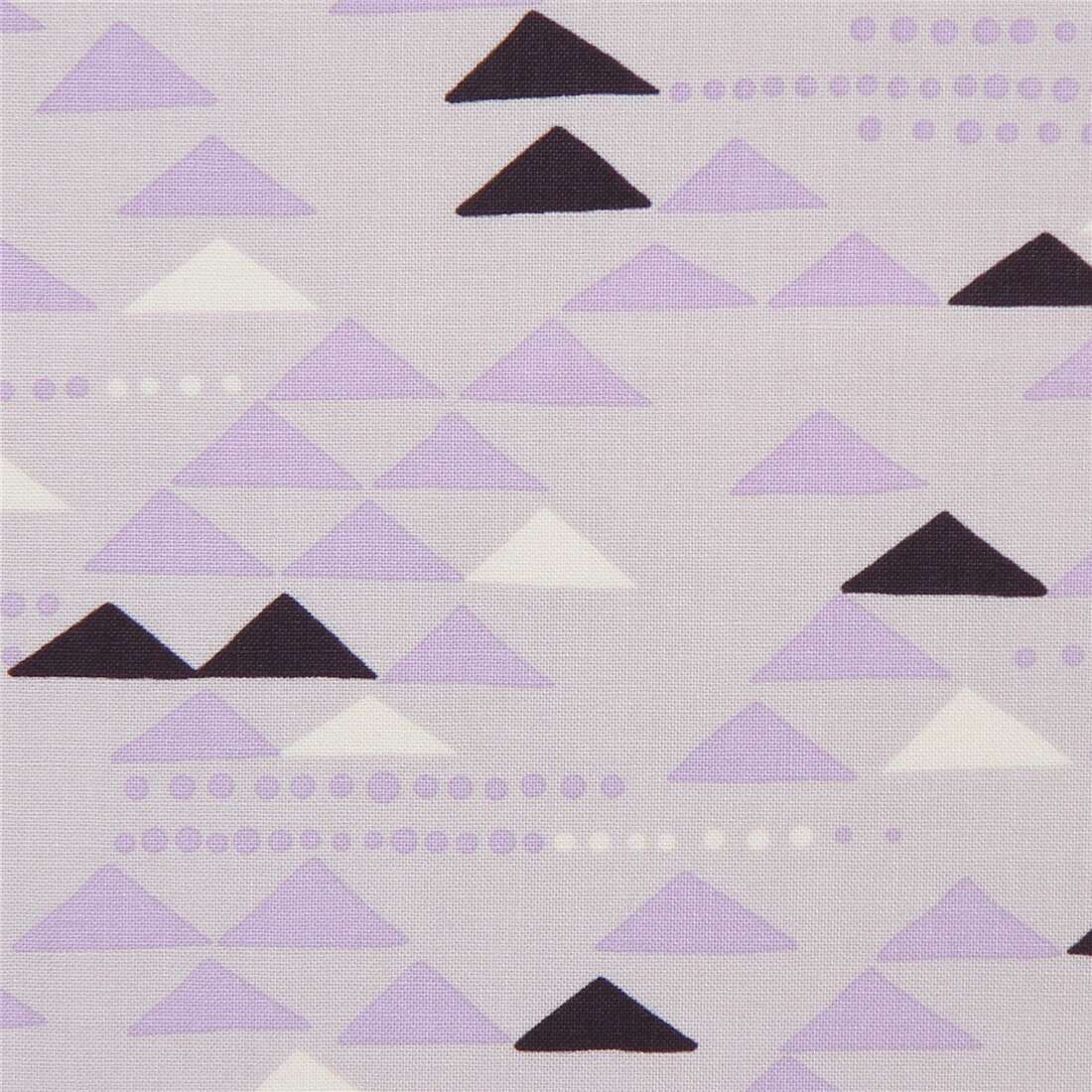 Abstract Purple Triangles Dots Fabric by Alexander Henry Fabric by ...