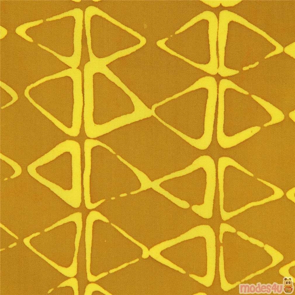Remnant (17 x 112 cm) - mustard yellow Robert Kaufman triangle tie dye ...