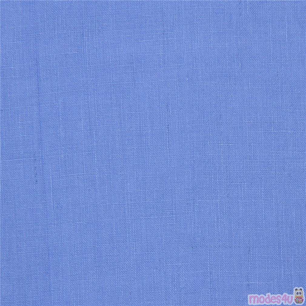 Fat Quarter (50 x 54 cm) - nani iro Kokka solid periwinkle linen fabric - modes4u