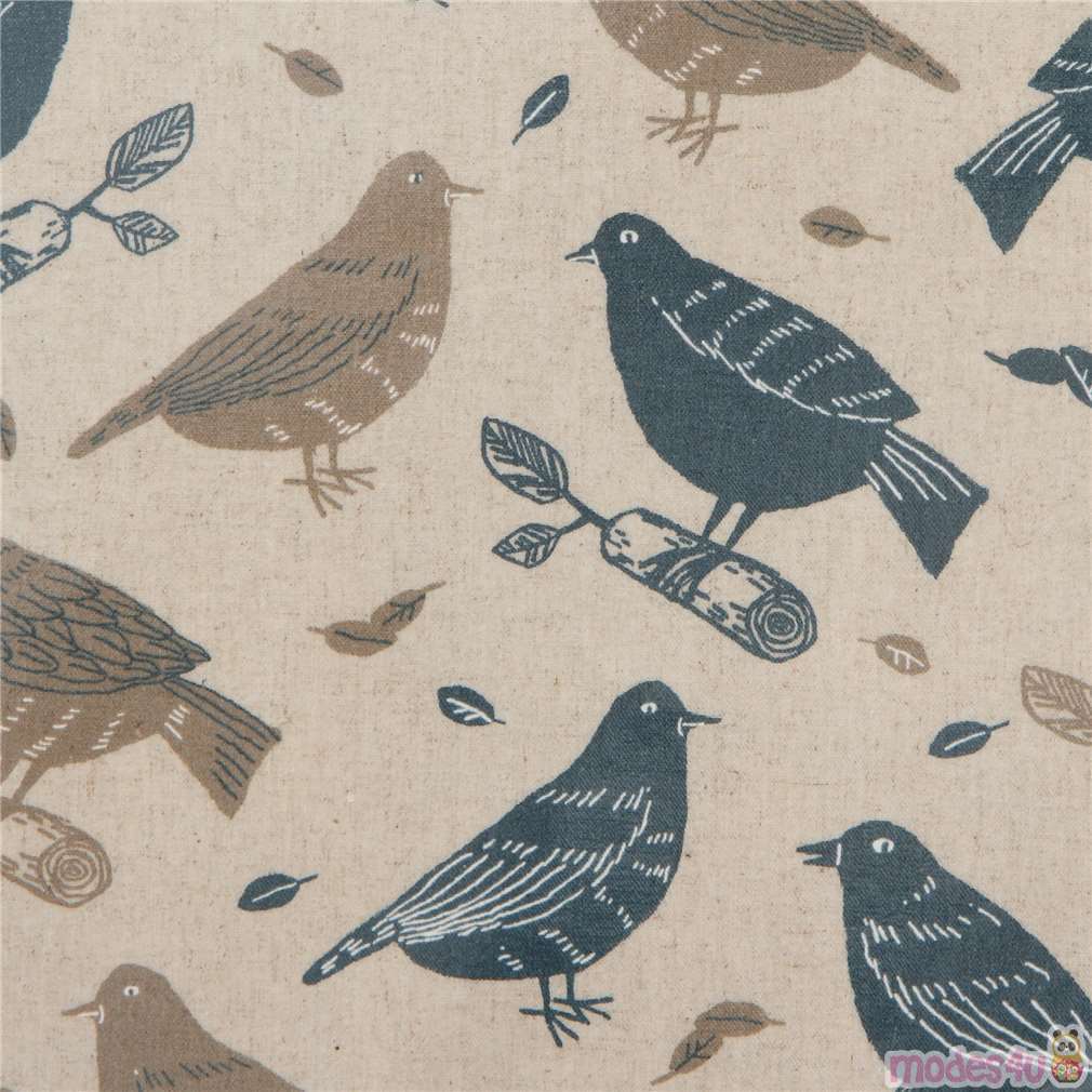 natural color bird laminate fabric by Cosmo Fabric by Cosmo - modes4u