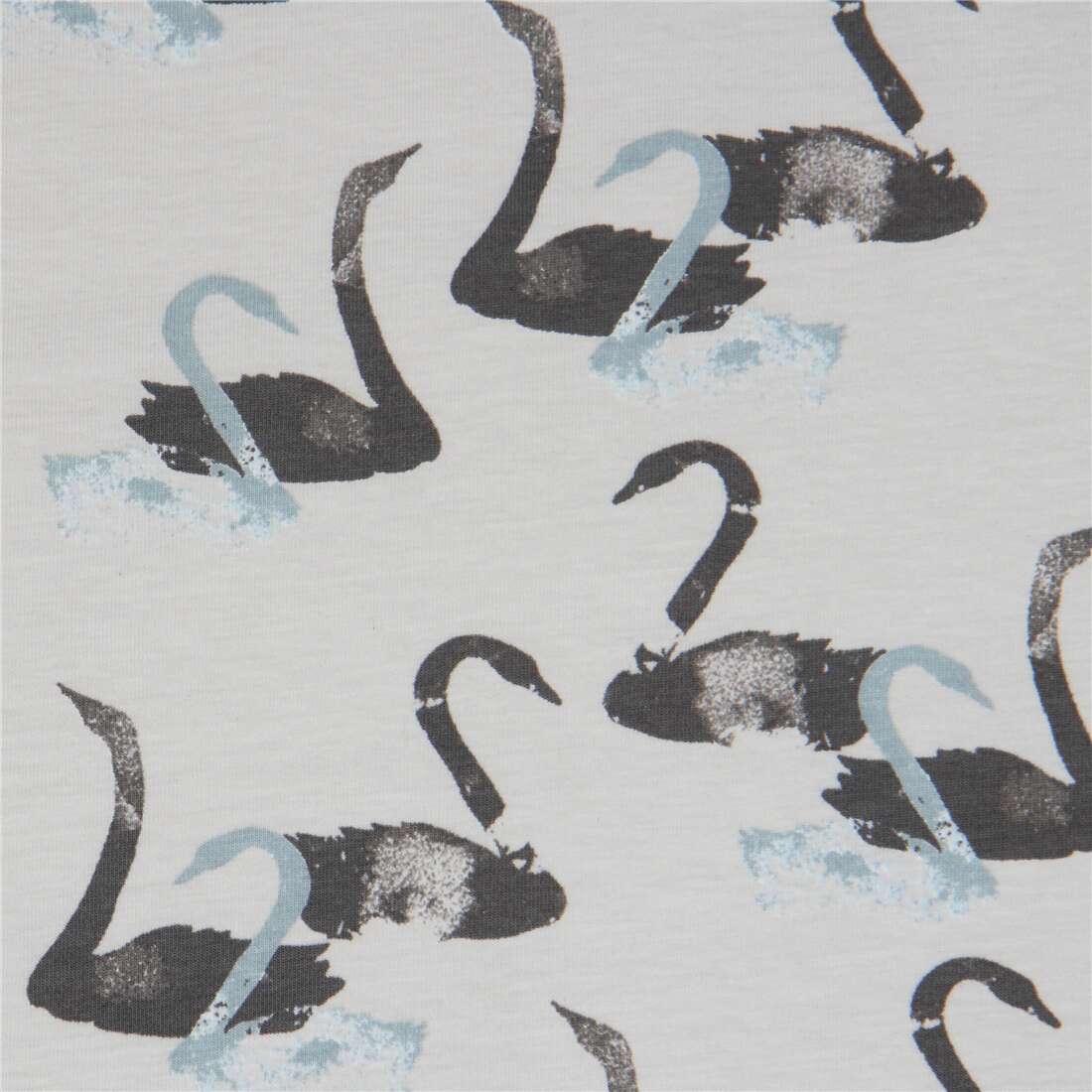 Stamped Groups of Swans Fabric by Stof France - modeS4u