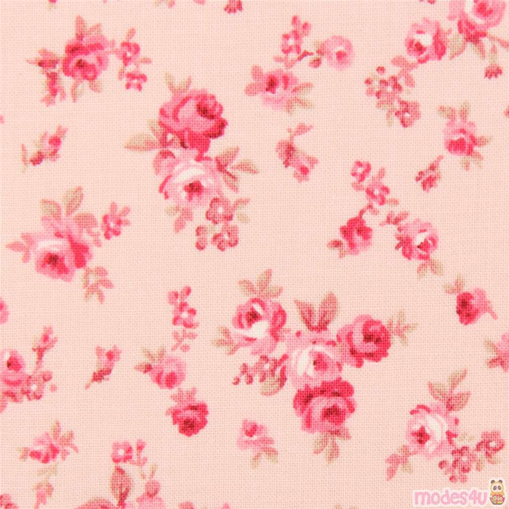 peach Japanese rose fabric by Quilt Gate Fabric by Cosmo - modes4u