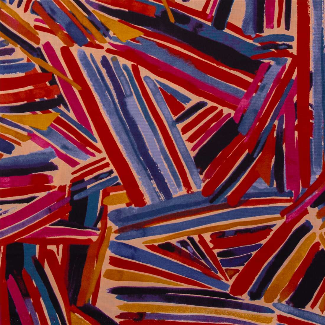 peach fabric with colorful stripes by Alexander Henry Fabric by ...
