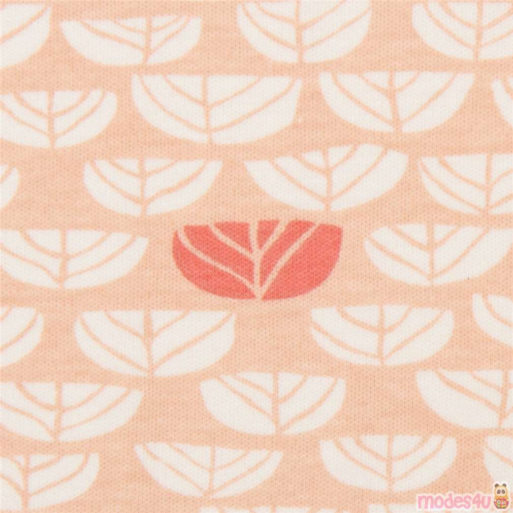 peach with semi-circle shape birch knit organic fabric USA Fabric by ...