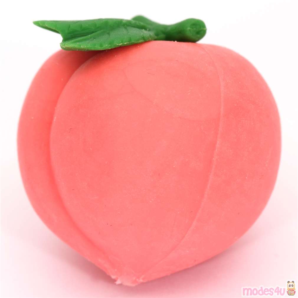 goma de borrar con forma de melocotón rosa, de Iwako, Japón - modesS4u