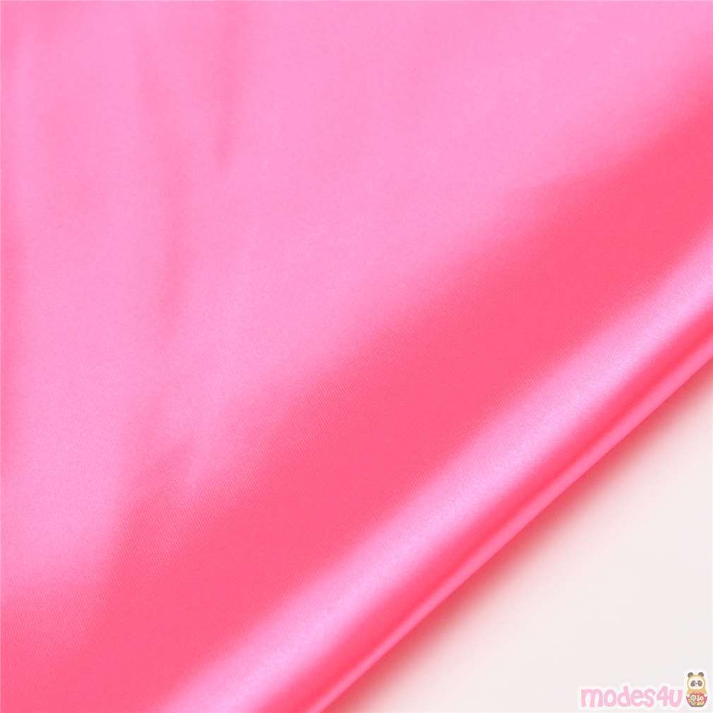 pink solid polyester satin fabric by Kokka Japan Fabric by Kokka - modes4u