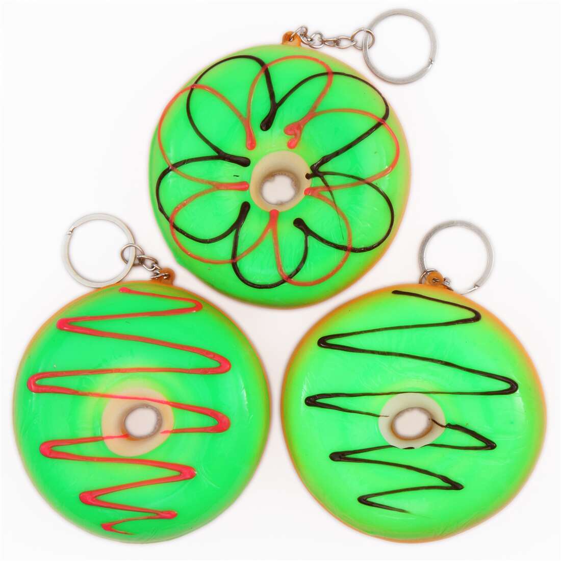 random green donut with icing squishy - modes4u