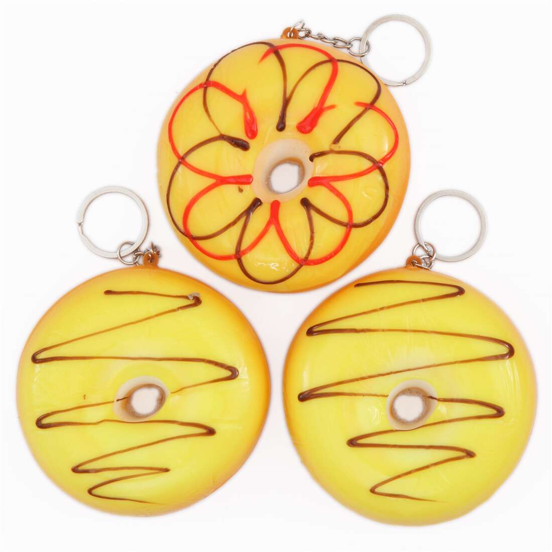 random yellow donut with icing squishy - modes4u