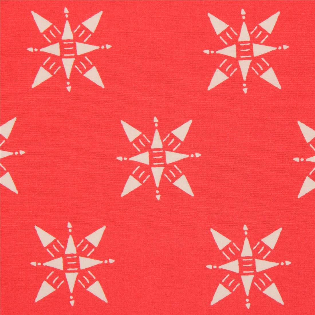 Red with White Star Pattern Fabric by Art Gallery Fabrics - modes4u