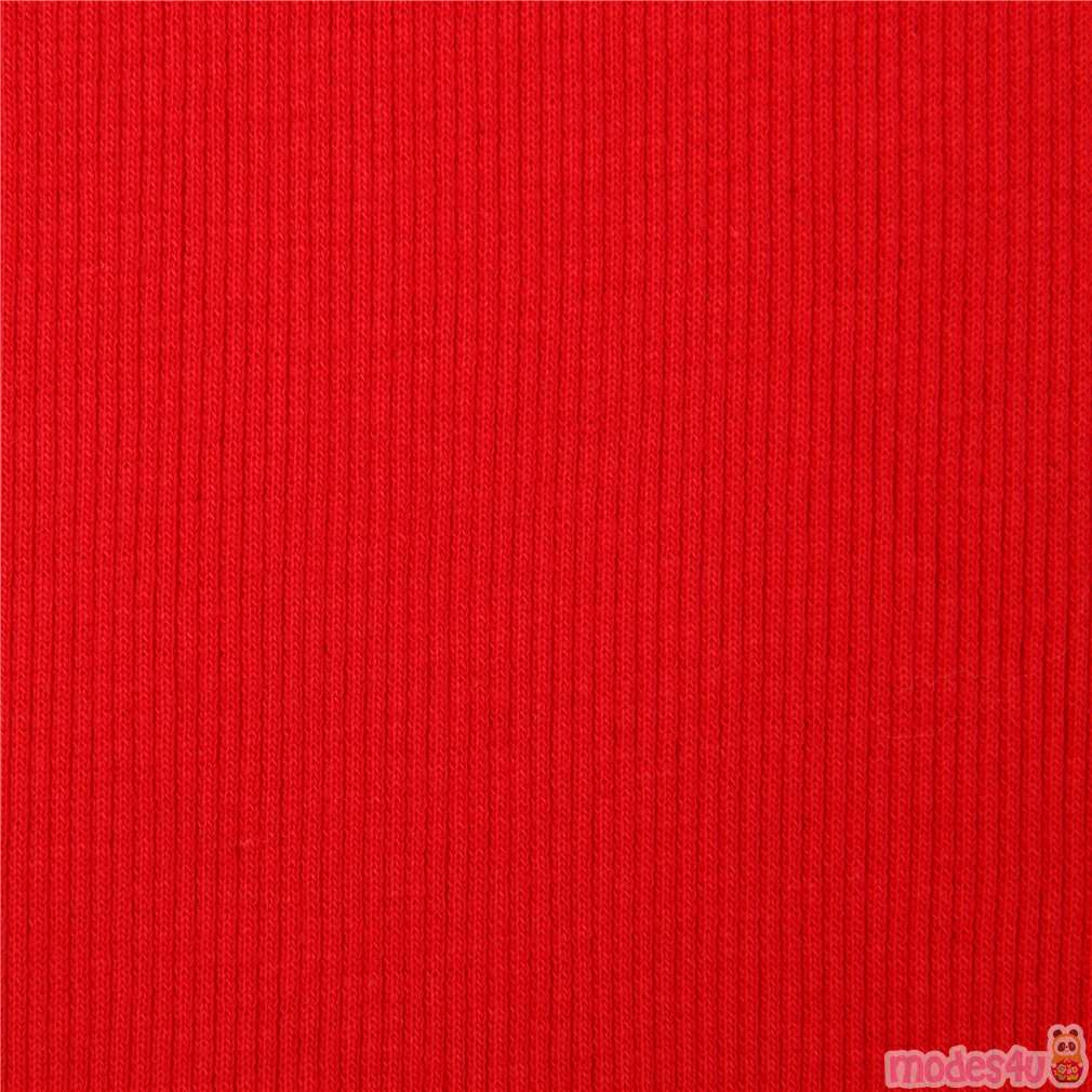 Tela de punto canalé rojo tejido elástico acanalado - modesS4u