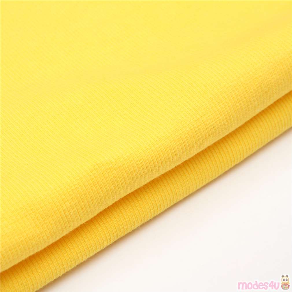 ribbed tubular yellow knit fabric Fabric by Japanese Indie - modes4u
