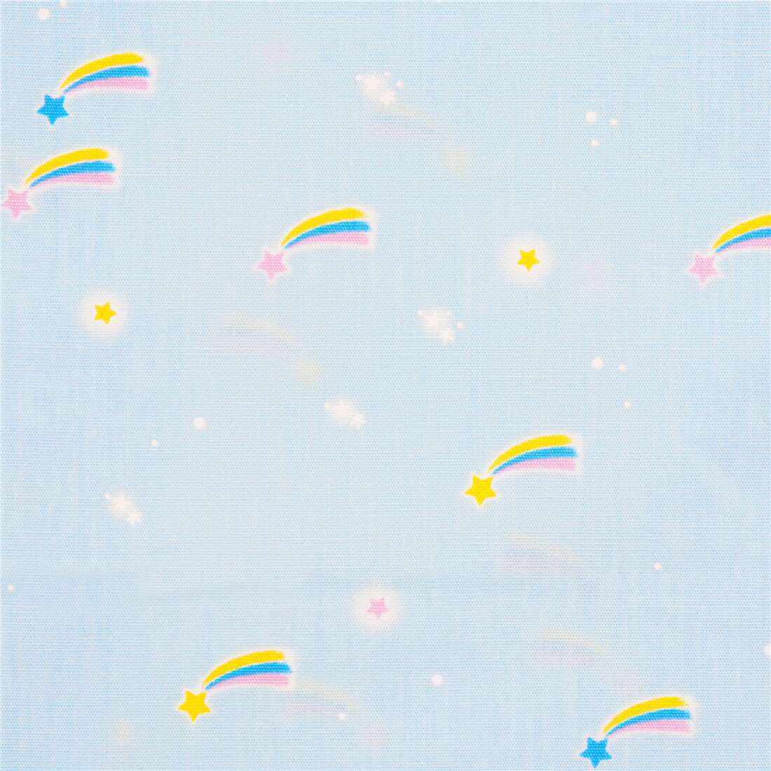 Colourful Pastel Shooting Stars Fabric by Cosmo - modes4u