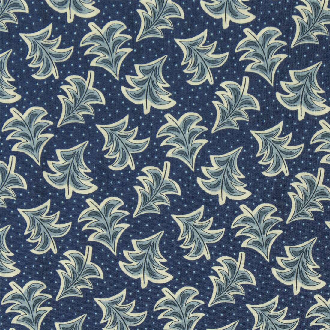 tumbling trees holiday fabric in navy by Liberty Fabrics Fabric by ...