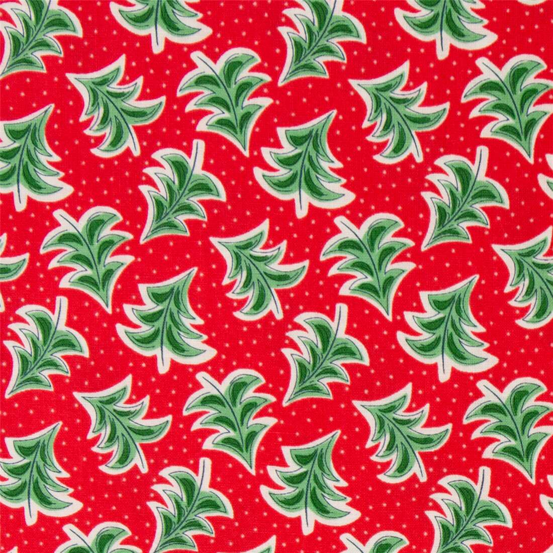 tumbling trees holiday fabric in red by Liberty Fabrics Fabric by ...