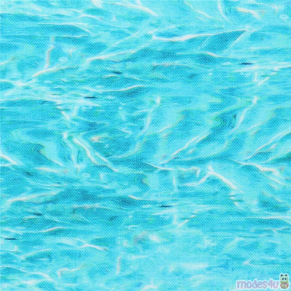 turquoise Robert Kaufman fabric water Picture This Digital Print Fabric ...