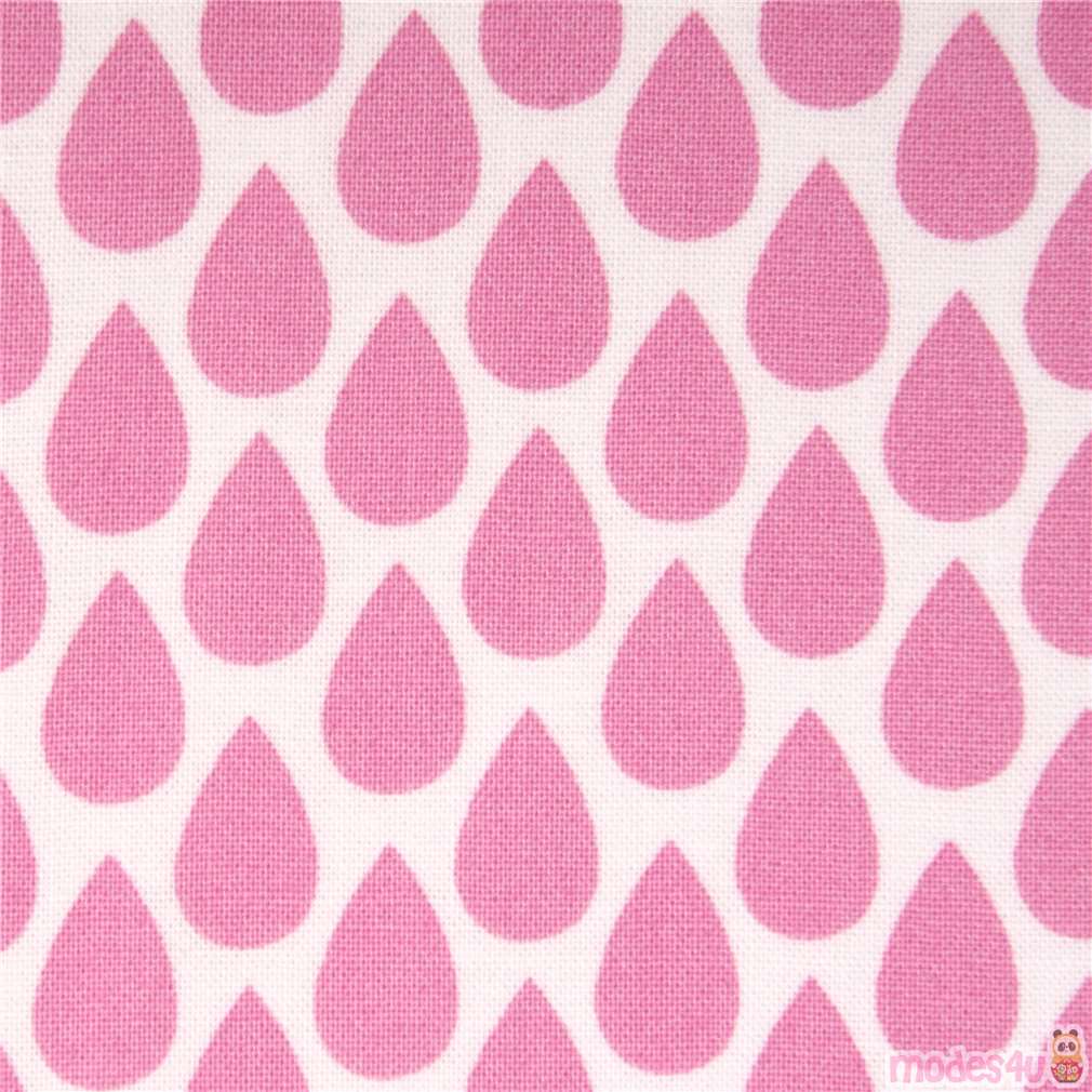white pink raindrop fabric by Michael Miller USA Fabric by Michael ...