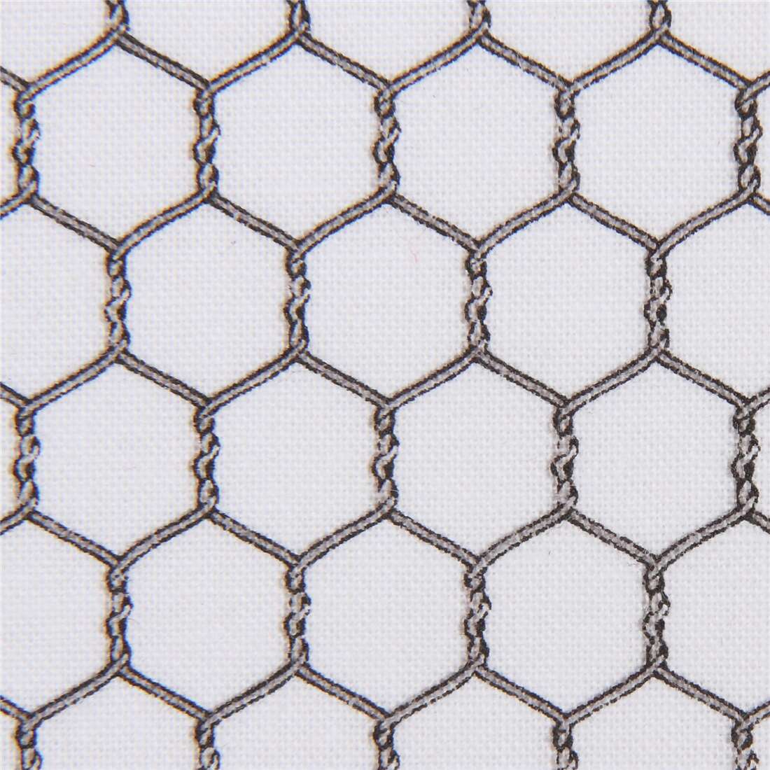 white with wire Farm Animals fabric by Elizabeth's Studio Fabric by ...