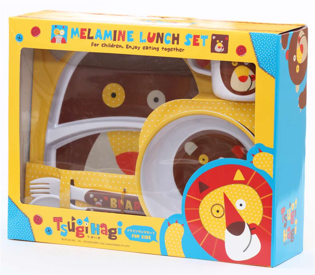 Kids Lunch set Dinner set with bear from Japan - modes4u
