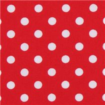 Tissu Michael Miller rouge à pois blancs - Tissus à pois, rayés, à carreaux - Tissus - Boutique ...