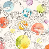 white butterfly fabric Michael Miller Dappled Migration - Animal Fabric ...
