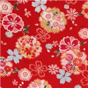 pale pink Japanese Kokeshi doll fabric by Alexander Henry - modeS4u