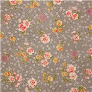 grey canvas citrus tree fabric Kokka Japan - modeS4u