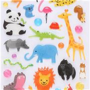 cute bear panda animal bamboo puffy 3D sponge stickers from Japan - modeS4u
