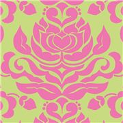 Quilt Gate fabric with mini retro rose pattern in light peach-pink ...