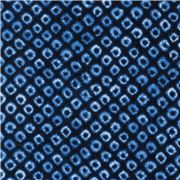 Trans-Pacific Textiles batik fabric in dark blue with diamond pattern ...