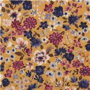 Quilt Gate fabric with mini retro rose pattern in light peach-pink ...