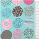 Cosmo circle shape oxford fabric in turquoise Fabric by Cosmo - modes4u