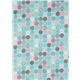 Cosmo circle shape oxford fabric in turquoise Fabric by Cosmo - modes4u