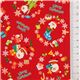 Cosmo red Christmas fabric with tossed Santa pattern Fabric by Cosmo ...