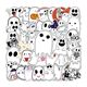 Friendly ghosts 50 unique designs flake diecut sticker pack - modes4u