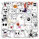 Friendly ghosts 50 unique designs flake diecut sticker pack - modes4u
