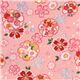 Kokka pink floral textured japanese kimono fabric Fabric by Kokka - modes4u