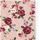 Red and pink roses on pink Canvas Fabric from Japan Fabric by Japanese ...
